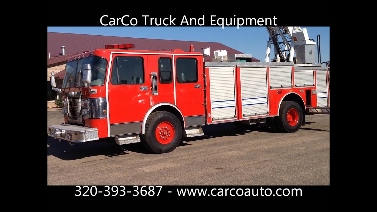 SPARTAN FIRE TRUCK WITH 75' SMEAL AERIAL LADDER FOR SALE BY CARCO TRUCK ...