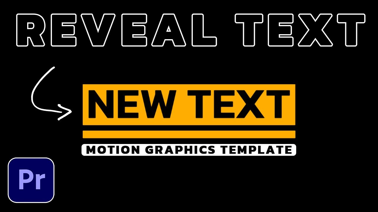 HOW TO MAKE REVEAL TEXT ANIMATION? | MOGRT | - YouTube