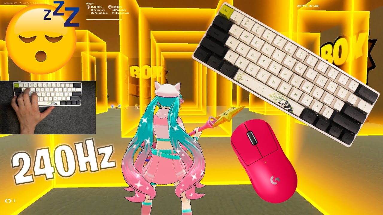 Skyloong SK61 Panda White ASMR 😴 Box Fight Gameplay 📦 Fortnite 240 FPS ...