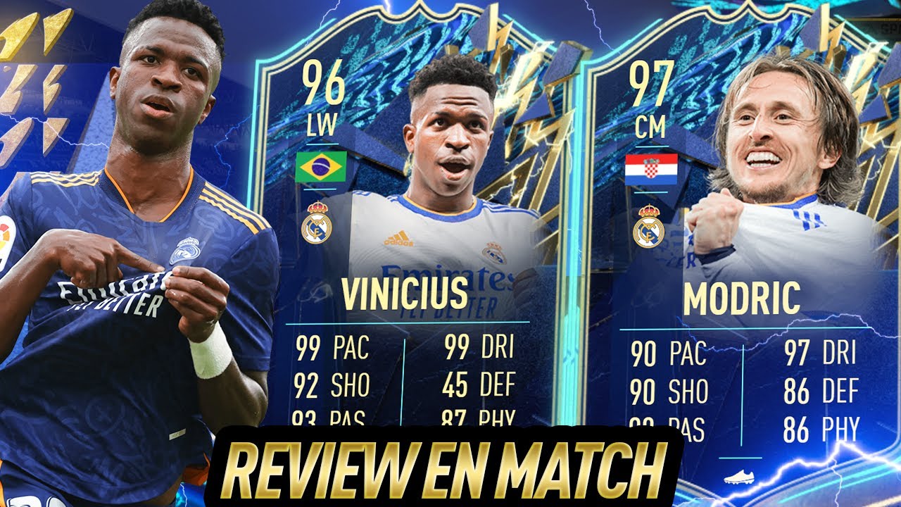 FIFA 22 JE TEST VINICIUS TOTS 🇧🇷 + MODRIC TOTS 🇭🇷 REVIEW EN MATCH ...