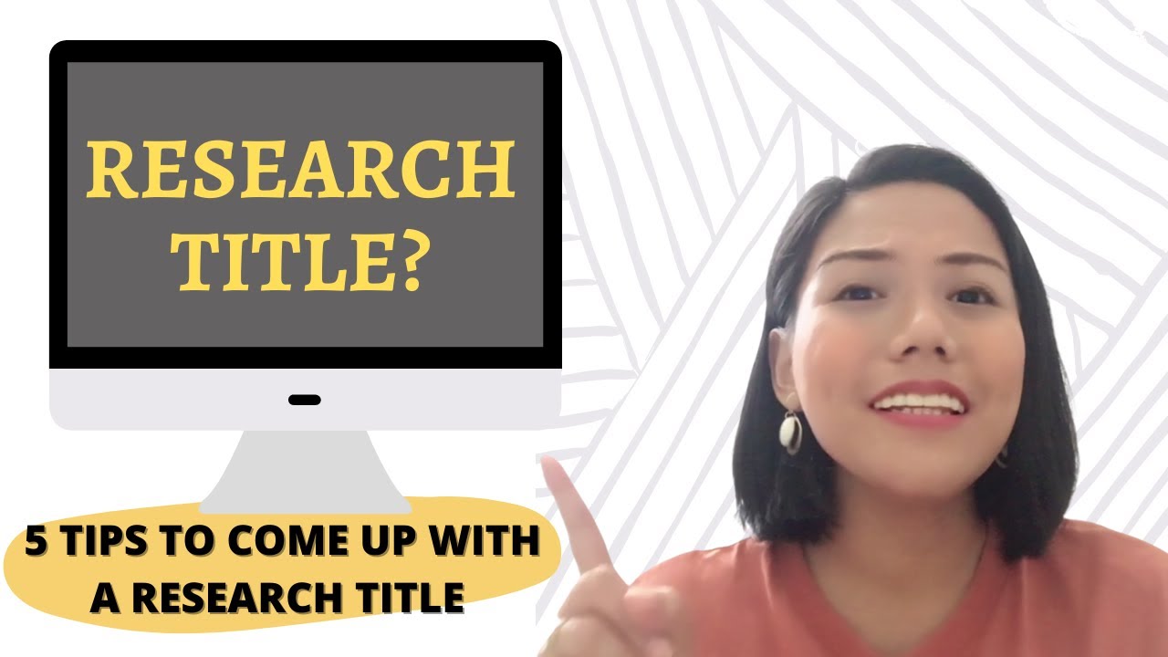 HOW TO WRITE THE RESEARCH TITLE | RESEARCH IN DAILY LIFE - YouTube