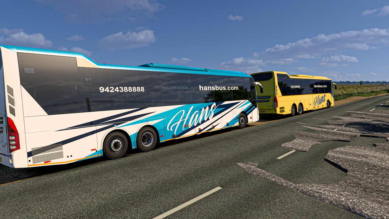 🚌 Indian Volvo 9600 | Hans Travels | Convoy | Indian Bus Mod | Euro ...