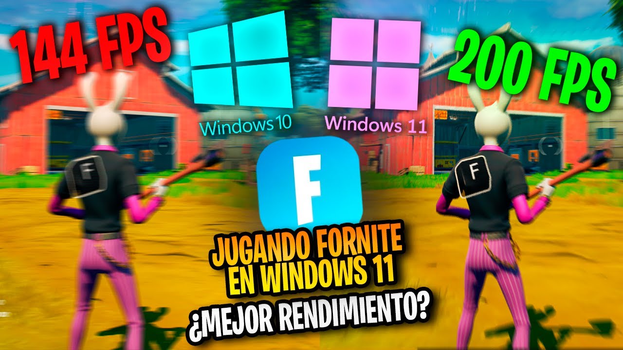 JUGANDO FORTNITE EN WINDOWS 11 ¿MAS O MENOS FPS? - YouTube
