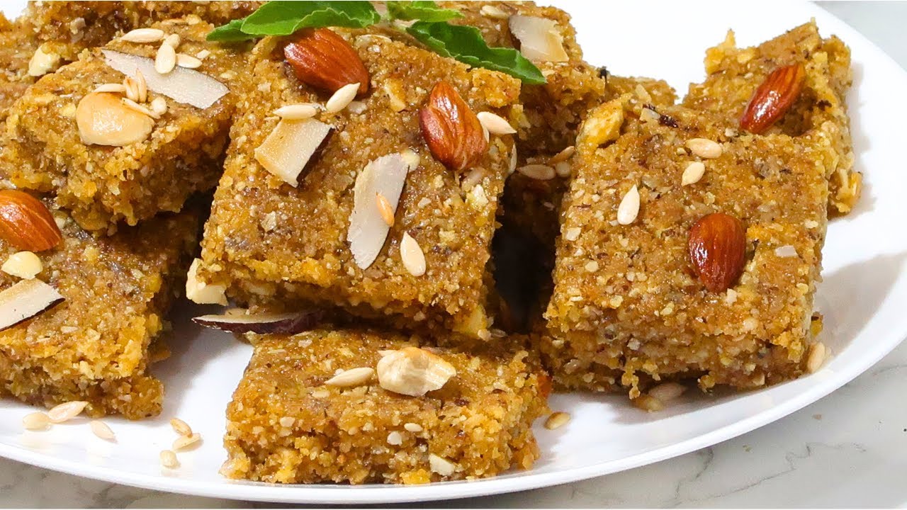 न मावा, न चीनी 10 मिनट में त्यार टेस्टी पाग बर्फी | Panjiri Burfi Recipe | Paag Barfi | पंजीरी ...