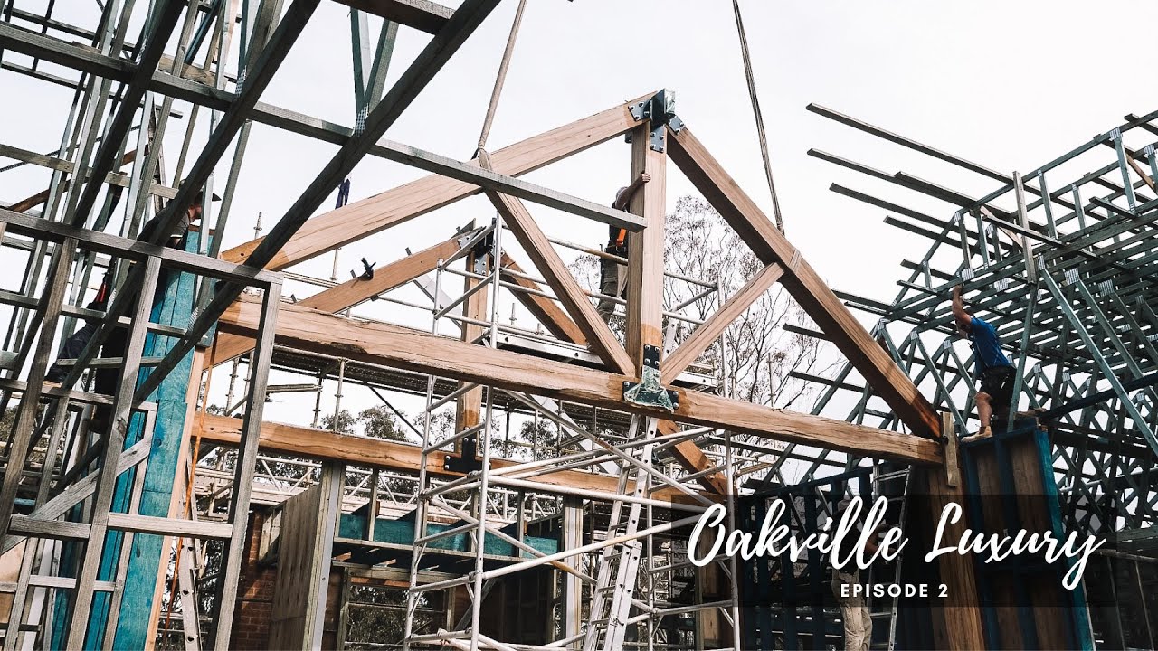 Timber Truss Installation At Multi-Million Dollar Luxury Property Home ...