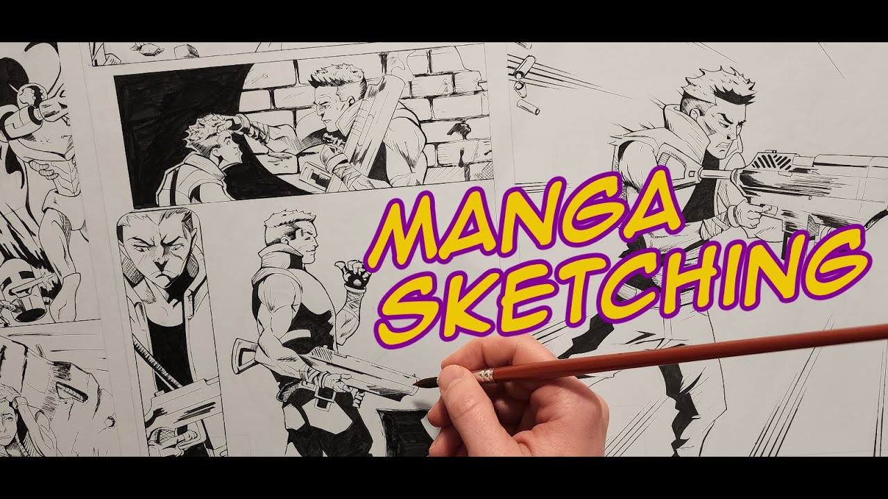 Sketching Full Manga Page | Anime Manga Drawing | NO MUSIC - YouTube