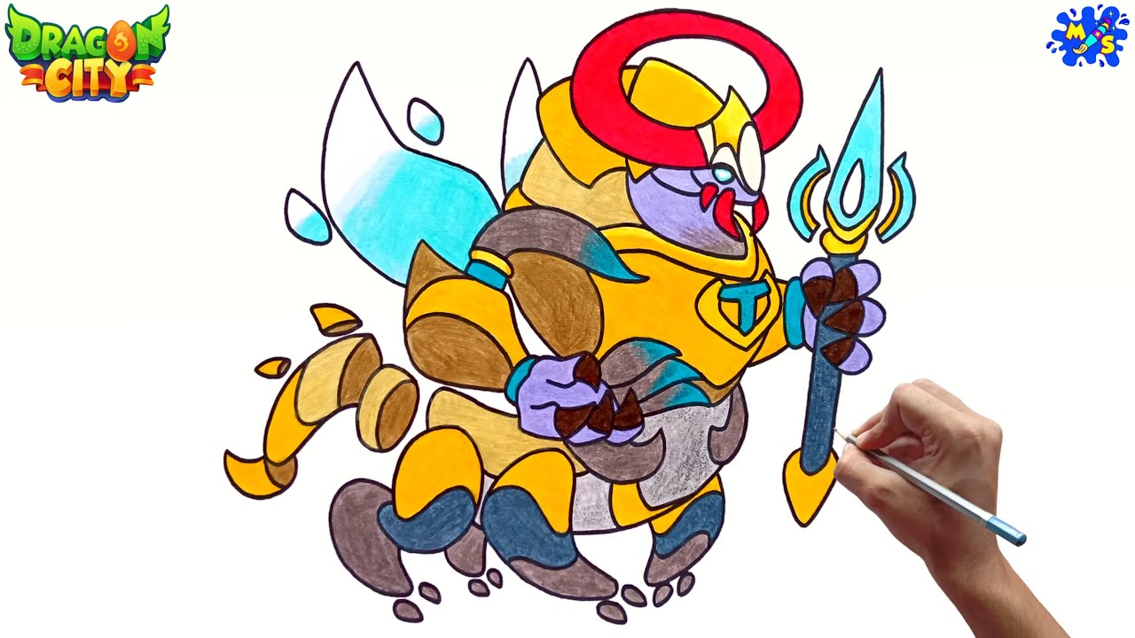 How to draw Corrupted Time Dragon from Dragon City - YouTube