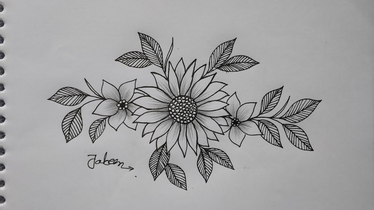 how to draw a flower | easy flowers drawing | simple drawing | hand ...