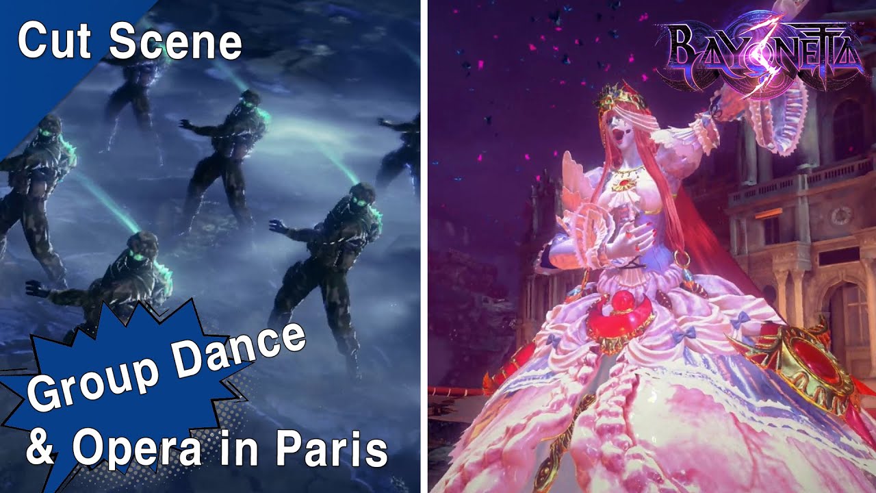 Bayonetta™ 3 【Movie Cut Scene!!】 Military Group Dance & Opera in Paris ...