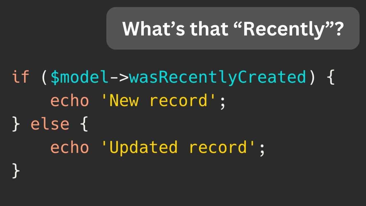 Eloquent Model Wasrecentlycreated Two Examples Youtube