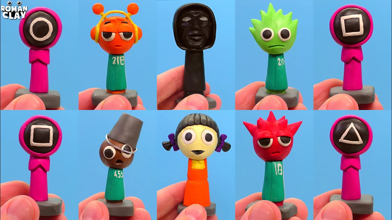 Making Squid Game SPRUNKI with Clay | Roman Clay - YouTube