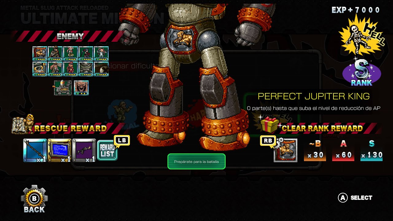 METAL SLUG ATTACK RELOAD REBEL ARMY ULTIMATE MISSION HELL DIFFICULT S ...