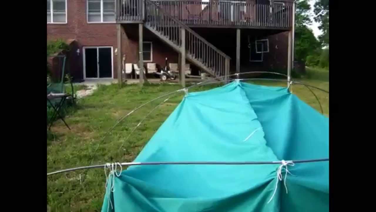 DIY tarp tent leanto - YouTube