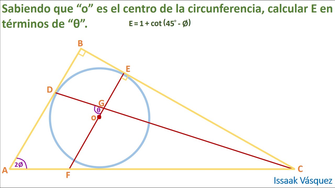 Geometría-Trigonometría: círculo inscrito en un triángulo rectángulo ...