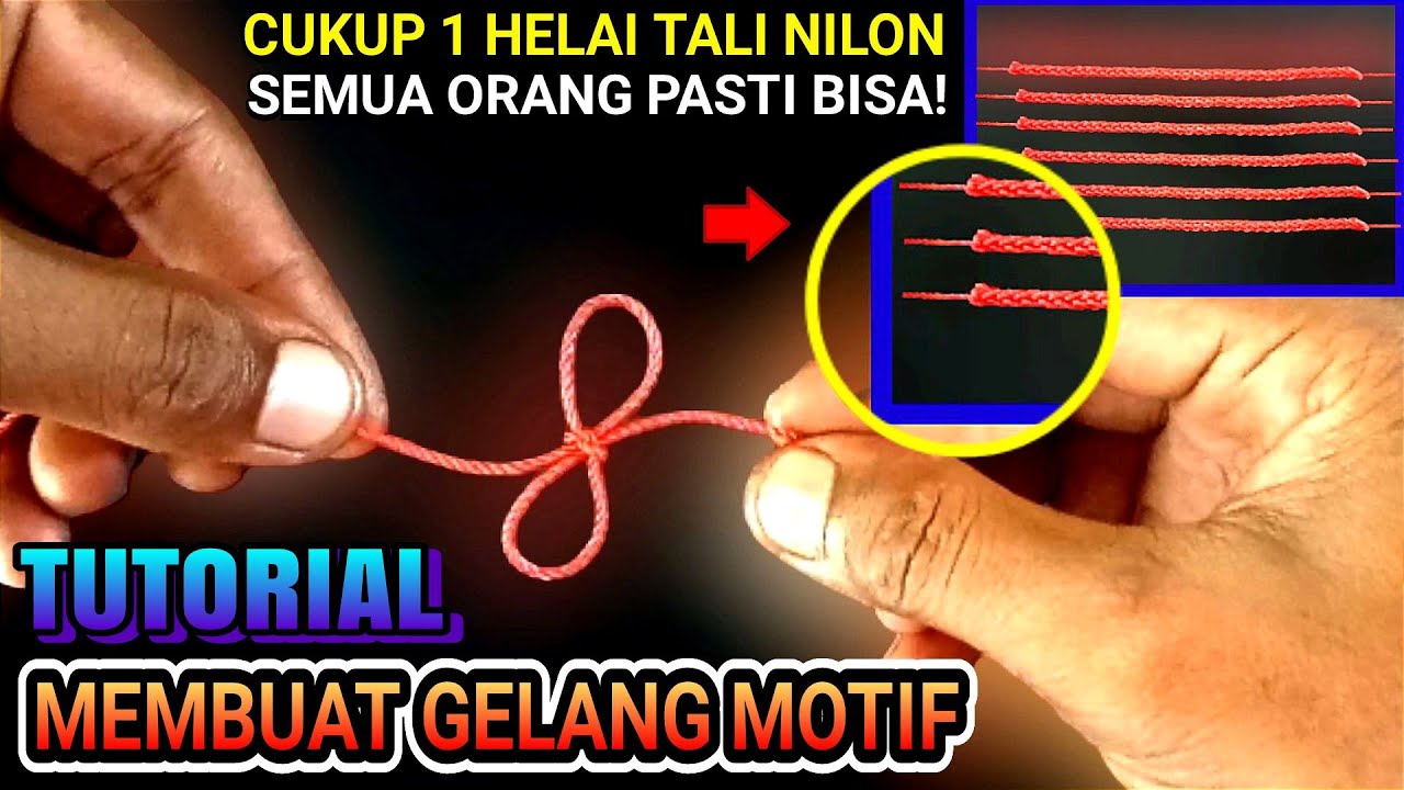Ide Kreatif ! Cara Membuat Gelang Motif || Cukup 1 Helai Tali Nilon ...