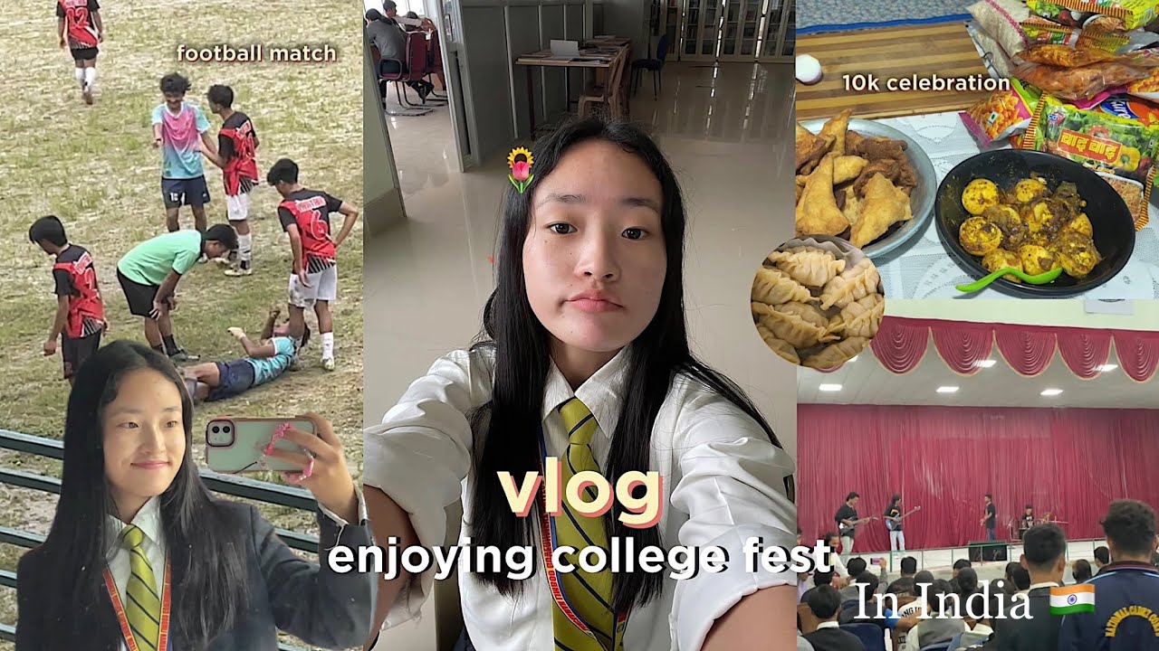 Life of college student in India 🎀 / College fest / living alone vlog ...