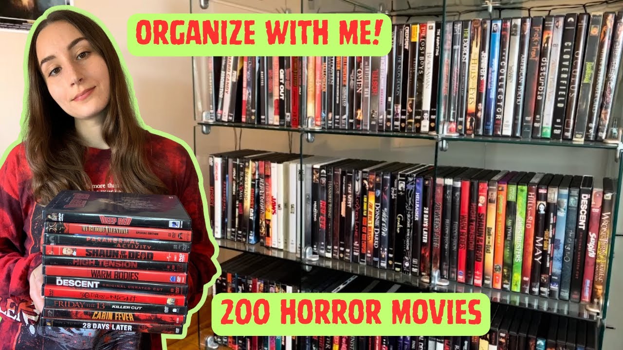 Organizing My Horror DVD Collection! | Chill timelapse with music - YouTube