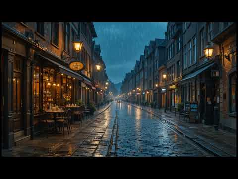 Rainy Night Coffee Shop Ambience for Sleep ☕ | Cozy ASMR Story with Rain Sounds