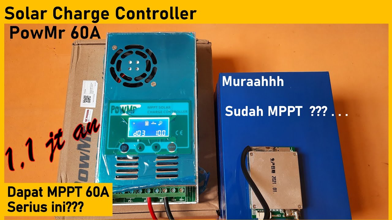 Solar Charge Controller MPPT PowMr 60A || Review & Test Efficiency ...