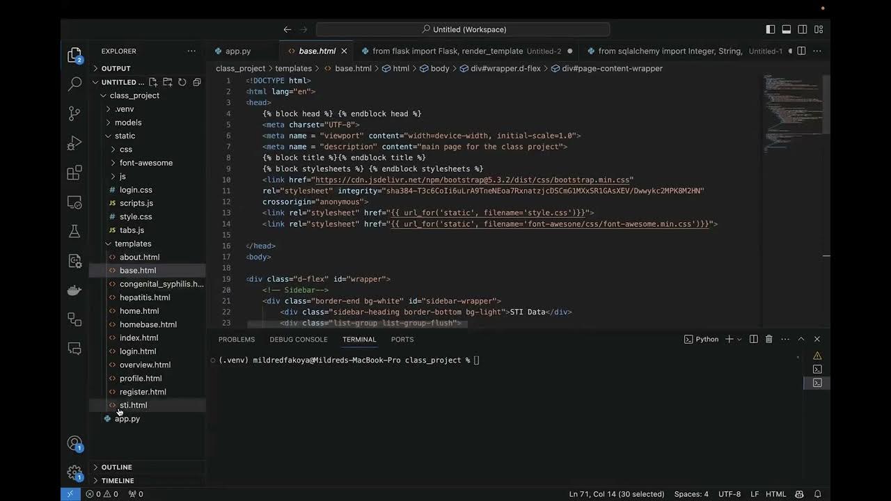 WebDev02 24A: Python Flask, Login/Register System - YouTube