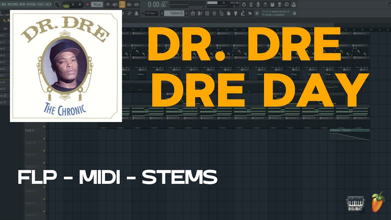 Dr. Dre - Dre Day (FL Studio Remake) FLP + MIDI + STEMS - YouTube