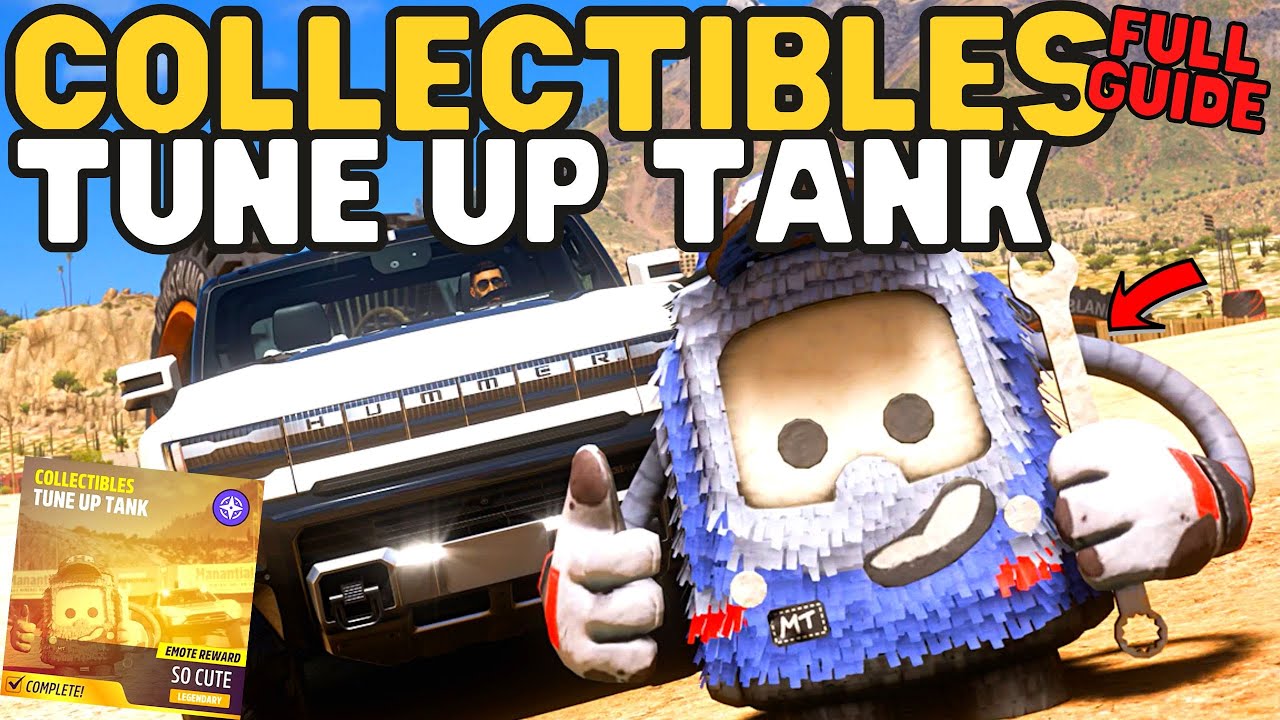 Forza Horizon 5-COLLECTIBLES challenge TUNE UP TANK-SMASH 10 mechanic ...
