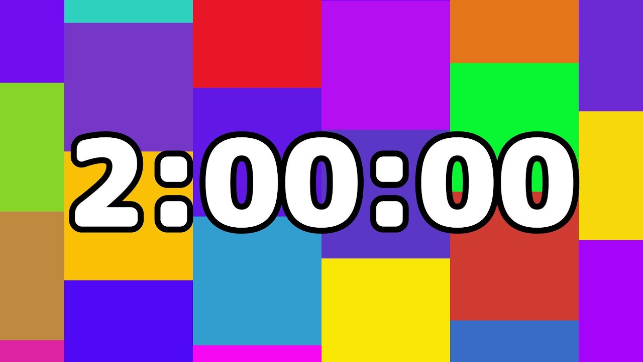 2 Hours Timer ‐ Countdown Colorful Tiles - YouTube