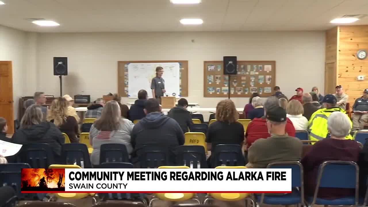 Community meeting held for updates on Alarka fire - YouTube