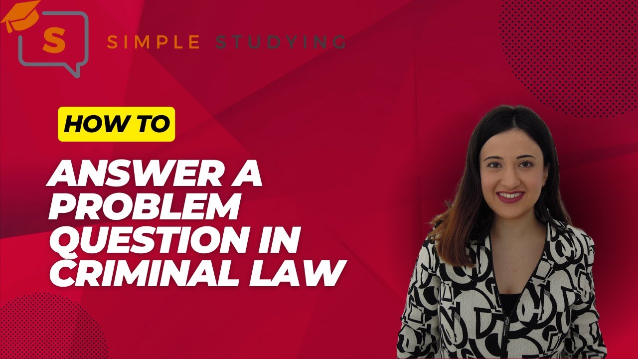 How to answer a problem question in Criminal Law - YouTube