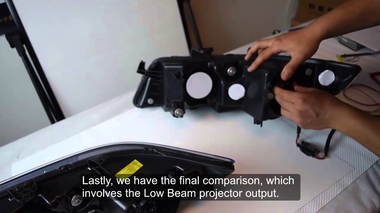 Acura TSX Aftermarket Headlight Comparison - Euro-R - YouTube