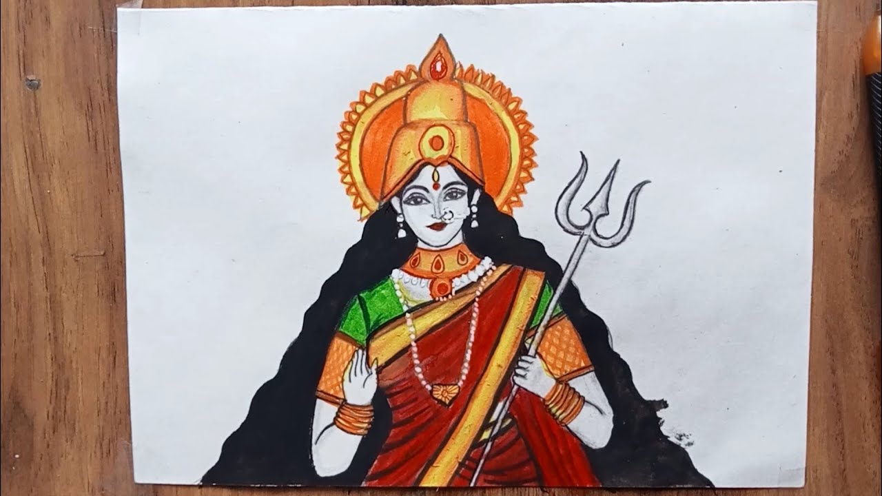 Happy Navratri | How to draw Durga maa || navratri special - YouTube