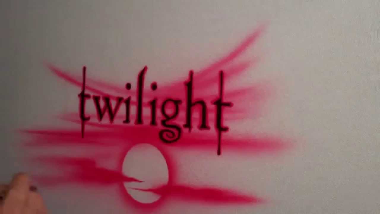 AIRBRUSH THE TWILIGHT DESIGN FOR T-SHIRTS IN MINUTES ! - YouTube