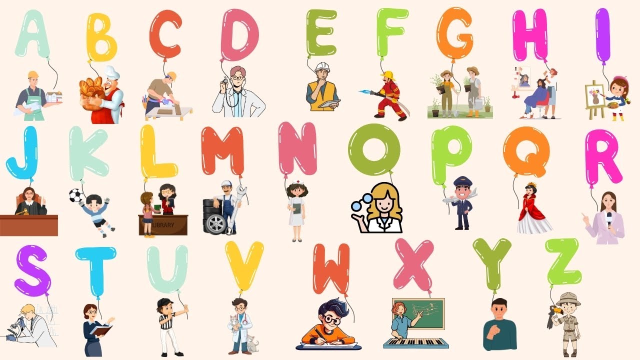 Learn All 26 Letters A to Z About 26 Different Careers for Children ...