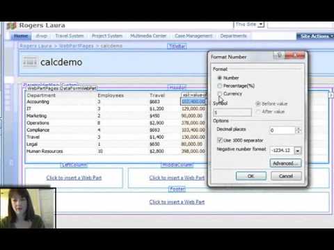 Data View Web Part - Calculated Columns - YouTube