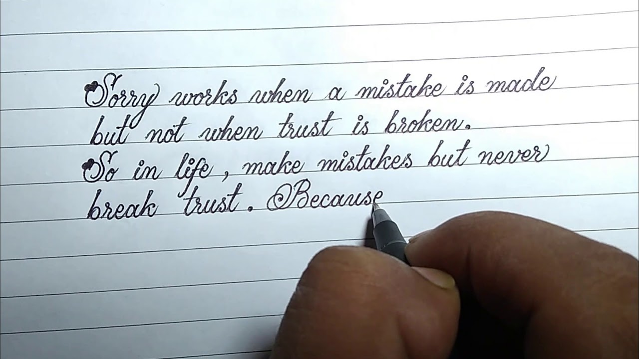 Neat And Clean Handwriting With Ball Point Pen || Easy Learning Skill ...