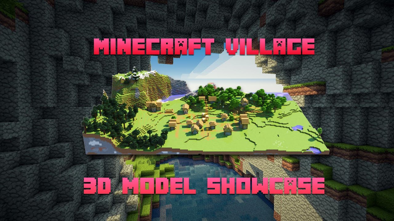 Minecraft Village 3D Model Showcase - YouTube
