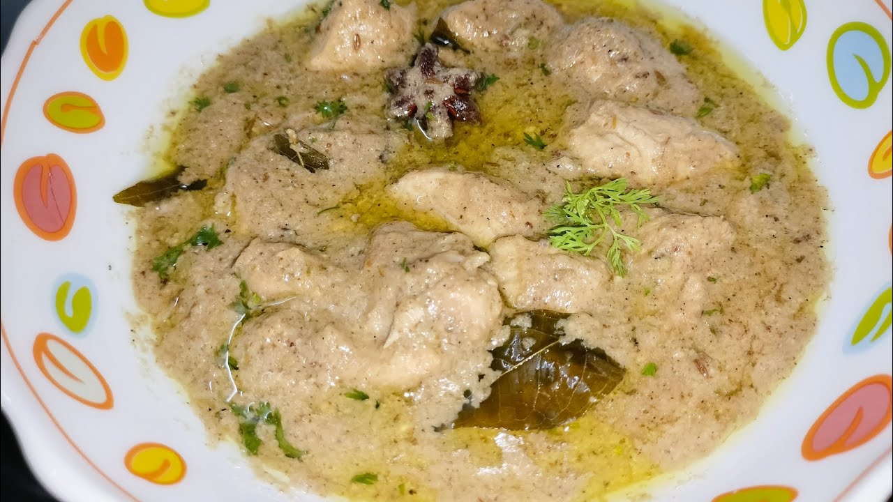 Chicken white korma | smooth gravy | easy recipe | how to make chicken ...