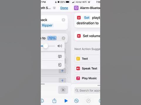 iPhone Shortcuts automation to play music via Bluetooth speakers after stopping alarm (trigger ...