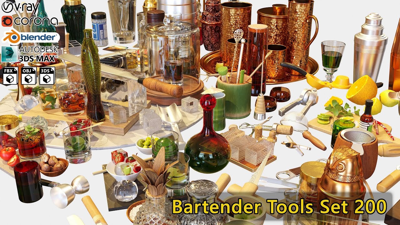 Bartender Tools Set 200 - YouTube