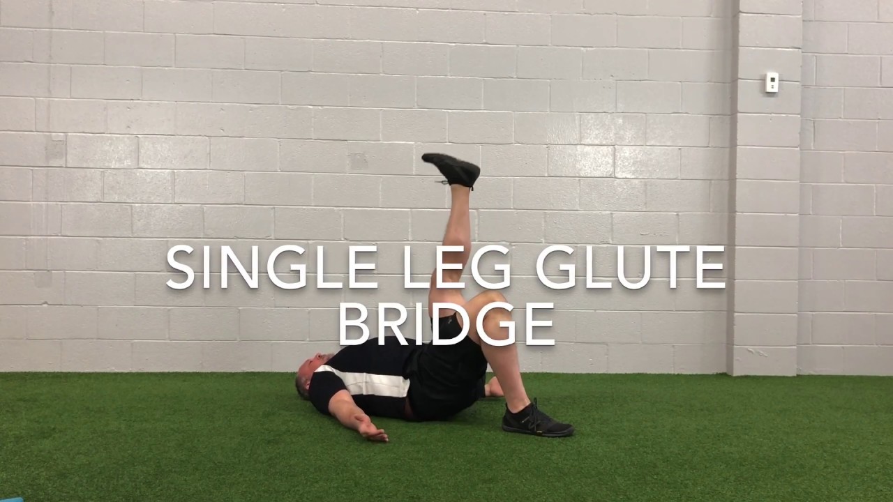 SINGLE LEG GLUTE BRIDGE - YouTube