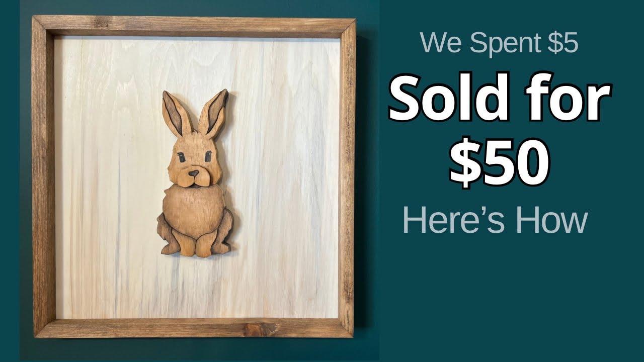 How We Turned $5 Into $50 with DIY Rabbit Wood Art – Easy Woodworking ...