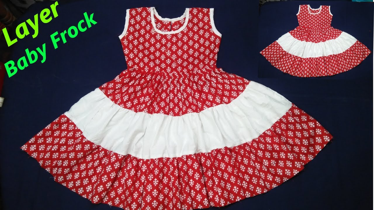 Beautiful frill baby frock || Frill Layer Baby Frock Cutting and ...