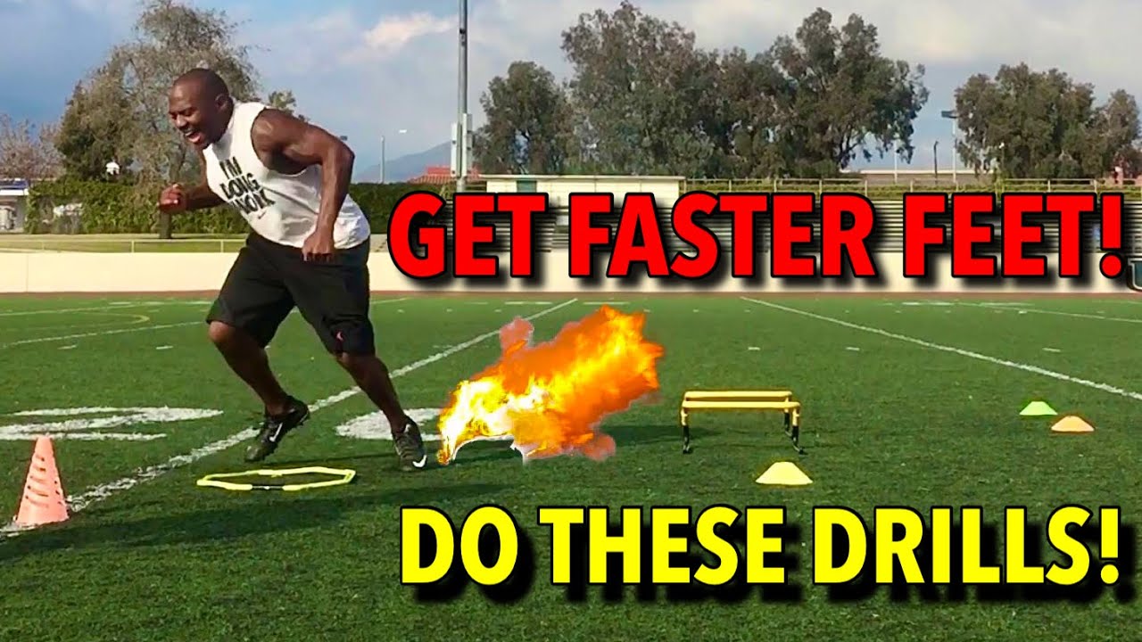FOOTBALL DRILLS FOR QUICK AND FAST FEET! SPEED AND AGILITY TRAINING ...