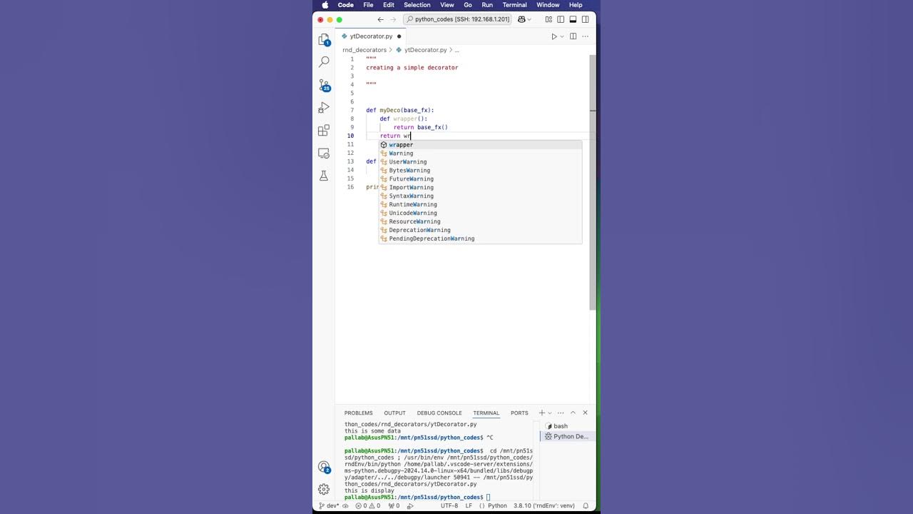 How To Create A Basic Decorator In Pythonpython Programming Pythondecorator Youtube