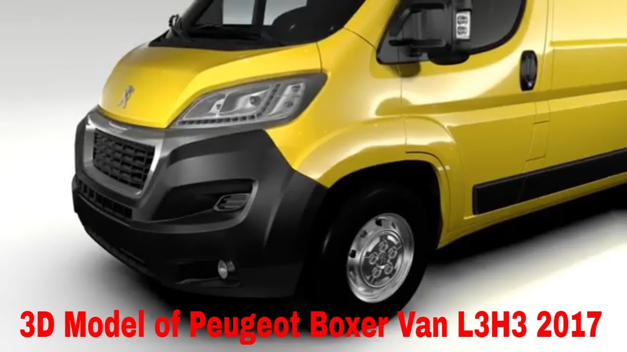 3D Model of Peugeot Boxer Van L3H3 2017 Review - YouTube