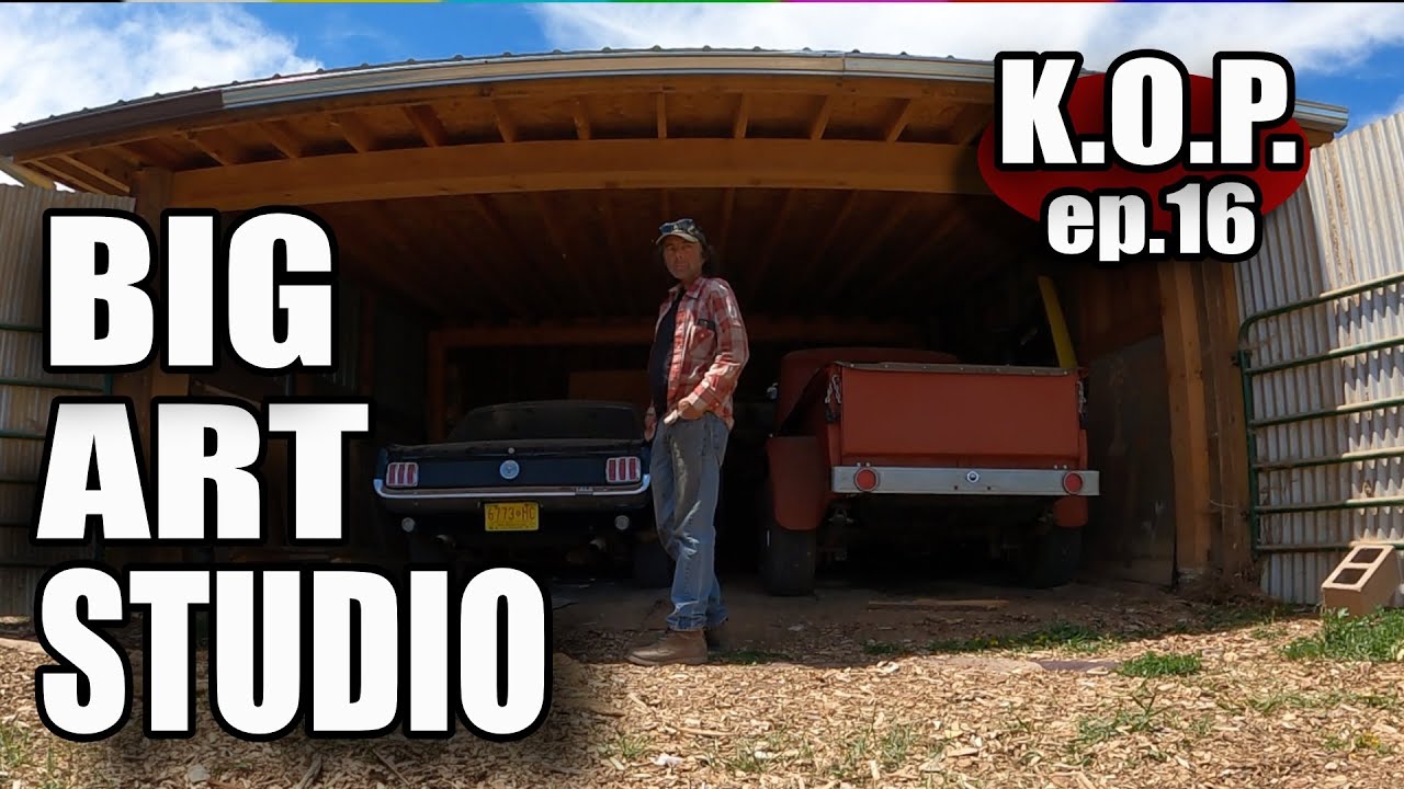 Making A Big Temporary Art Studio for BIG PAINTINGS! - KEEP ON PAINTING ...