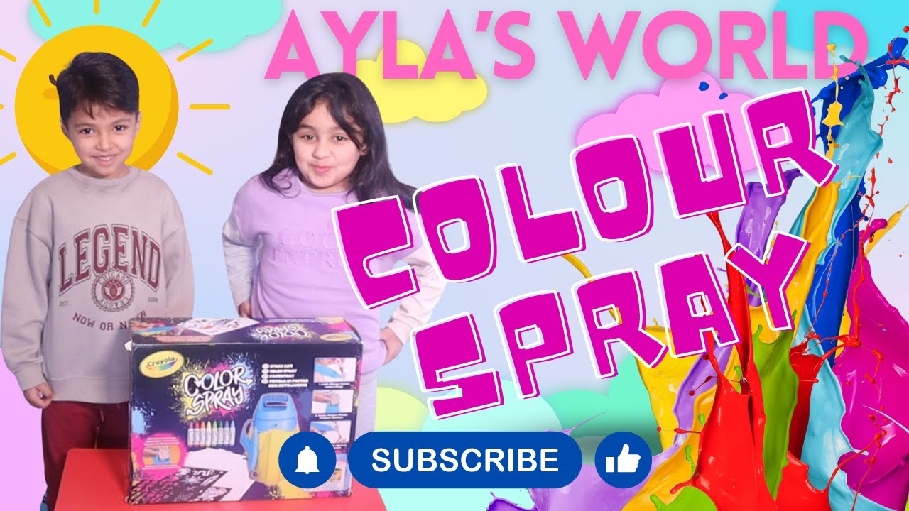 Colour Spray Toy Review with my Friend - Ayla's World - YouTube