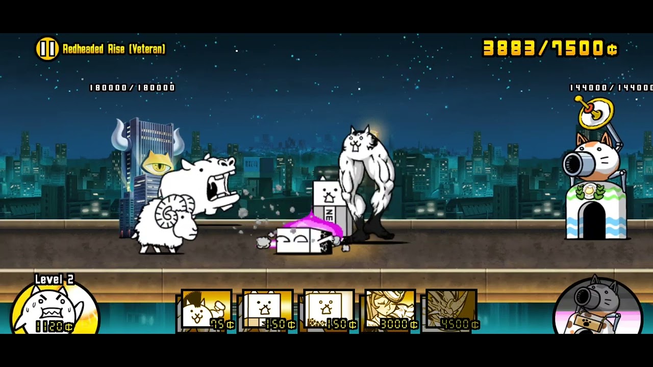 Battle Cats Redheaded Rise (Veteran) - Redheaded Yuki Cat Awakens ...