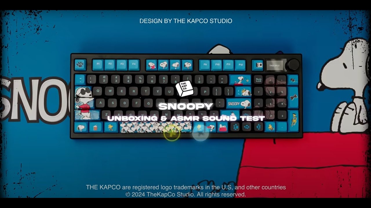 Thekapco™️ x Peanuts®️ - Snoopy Keycap | Unboxing & Sound Test video ...
