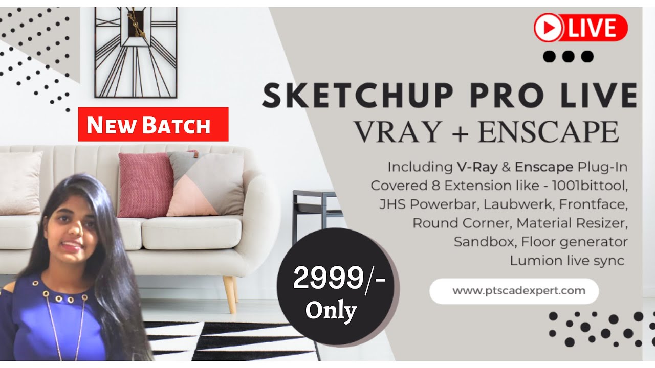 Sketchup LIVE Training New Batch | Day 1 | Complete Overview of the ...